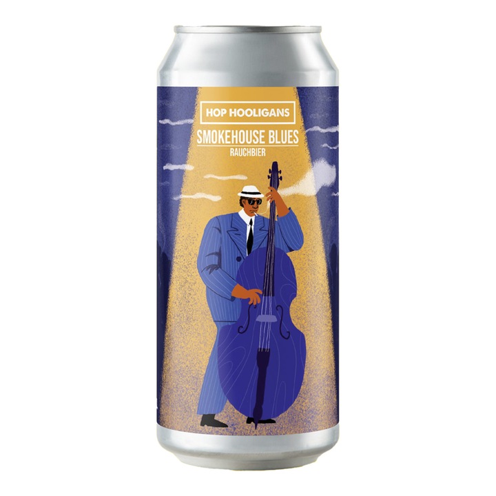 Bere artizanala Hop Hooligans - Smokehouse Blues, Lager, 8%, 500 ml ...