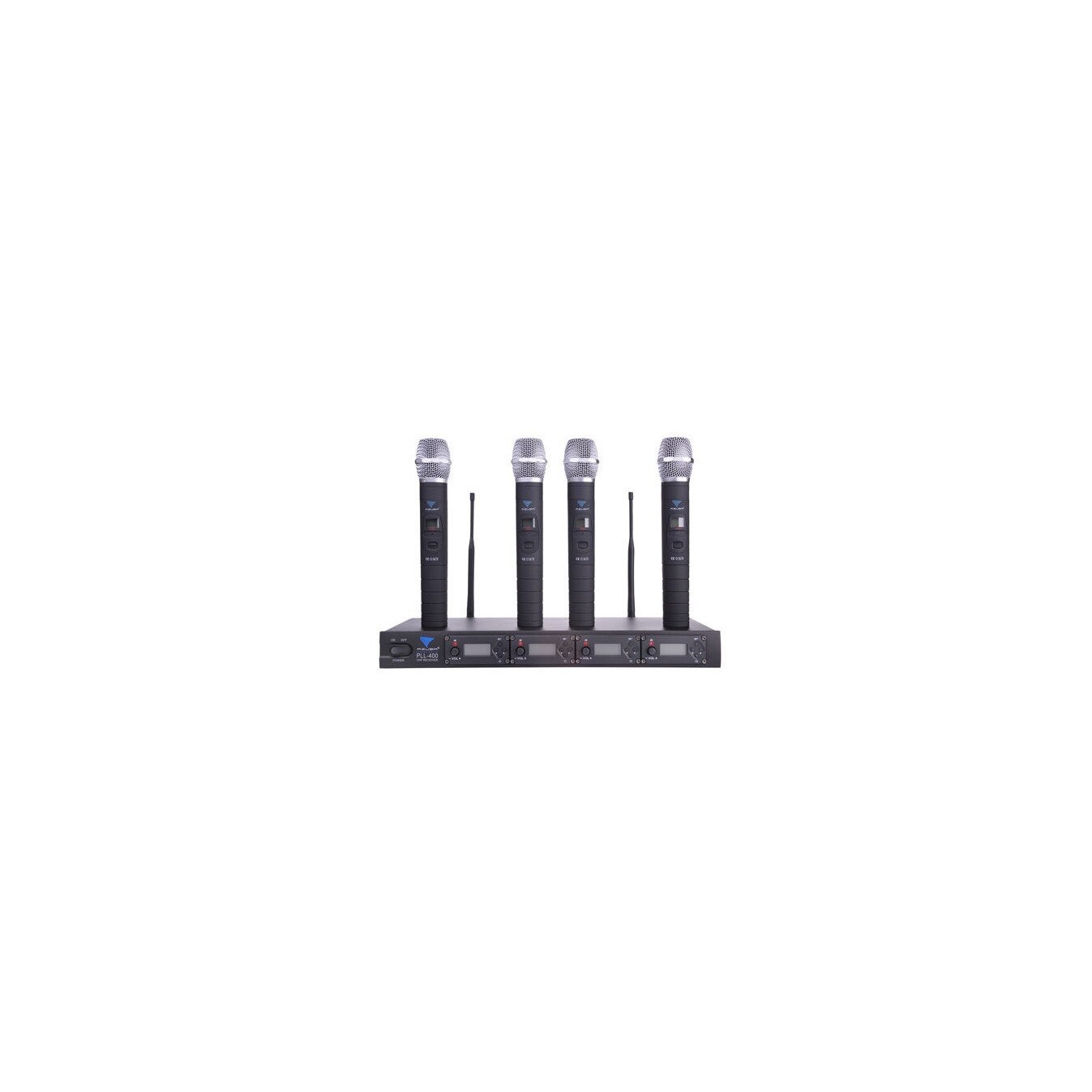 Statie Microfoane UHF portabile cu 4 canale PLL400, Azusa - eMAG.ro