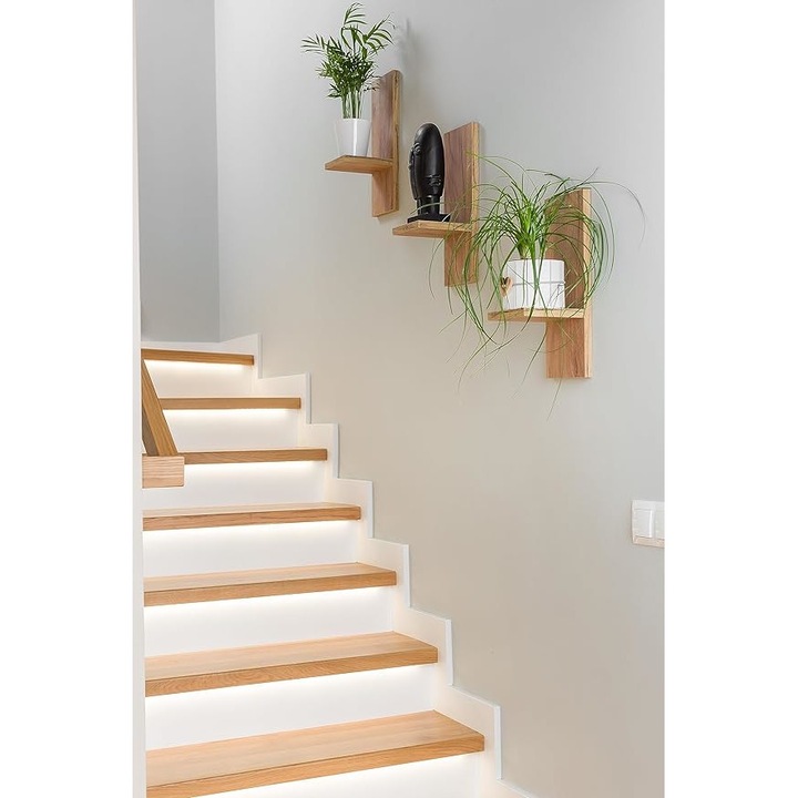 Set de 3 rafturi pentru flori, Mex-System, din lemn, elegante, pentru ...