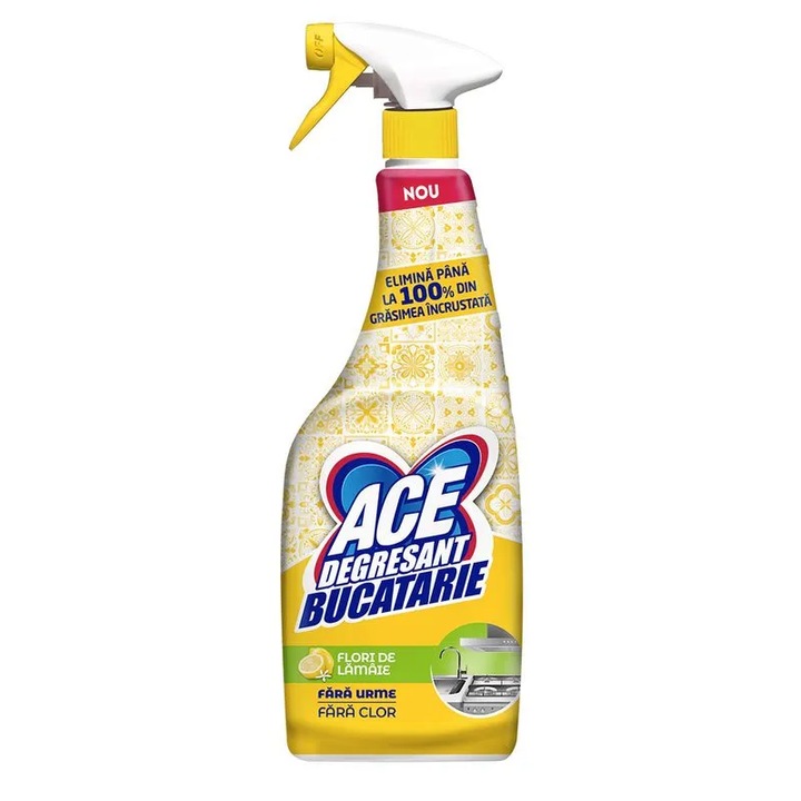Spray degresant pentru bucatarie Ace, fara clor, cu flori de lamaie ...