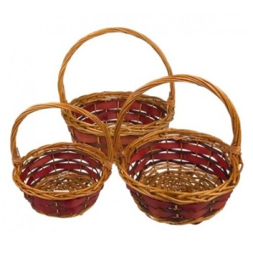 Set 3 cosuri de rachita diferite marimi maro 36 cm -Concept E Efrall ...