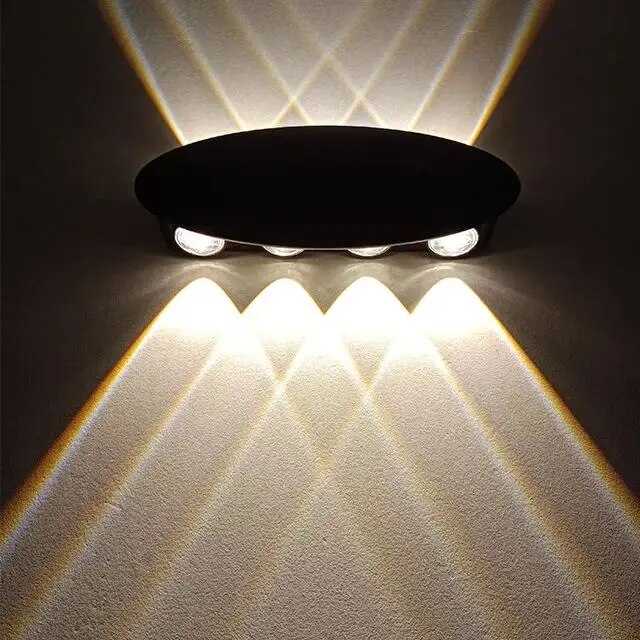 Aplica led 8W ovala de exterior RAMAX® pentru iluminat fatada, Aluminiu ...