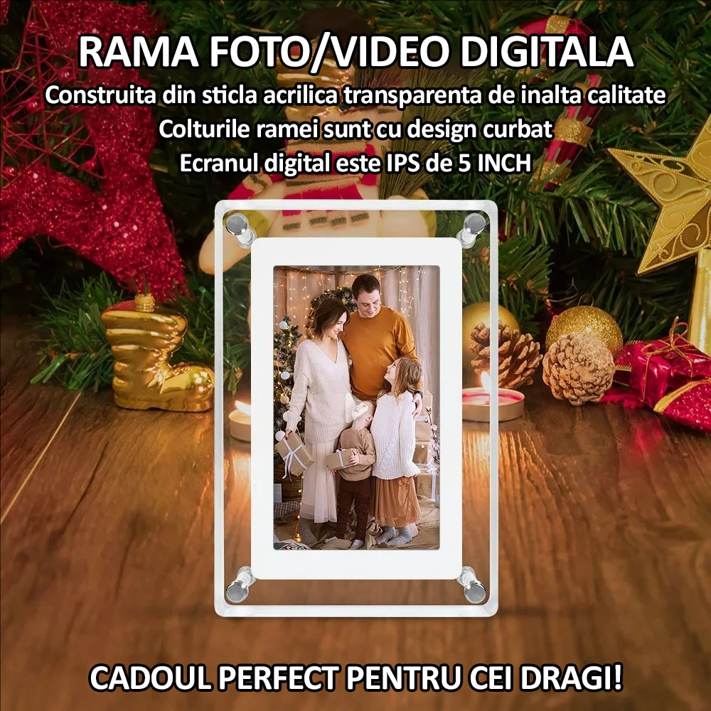 Rama foto video digitala, NEXTLY, ecran IPS 5 INCH 854x480, rezolutie ...