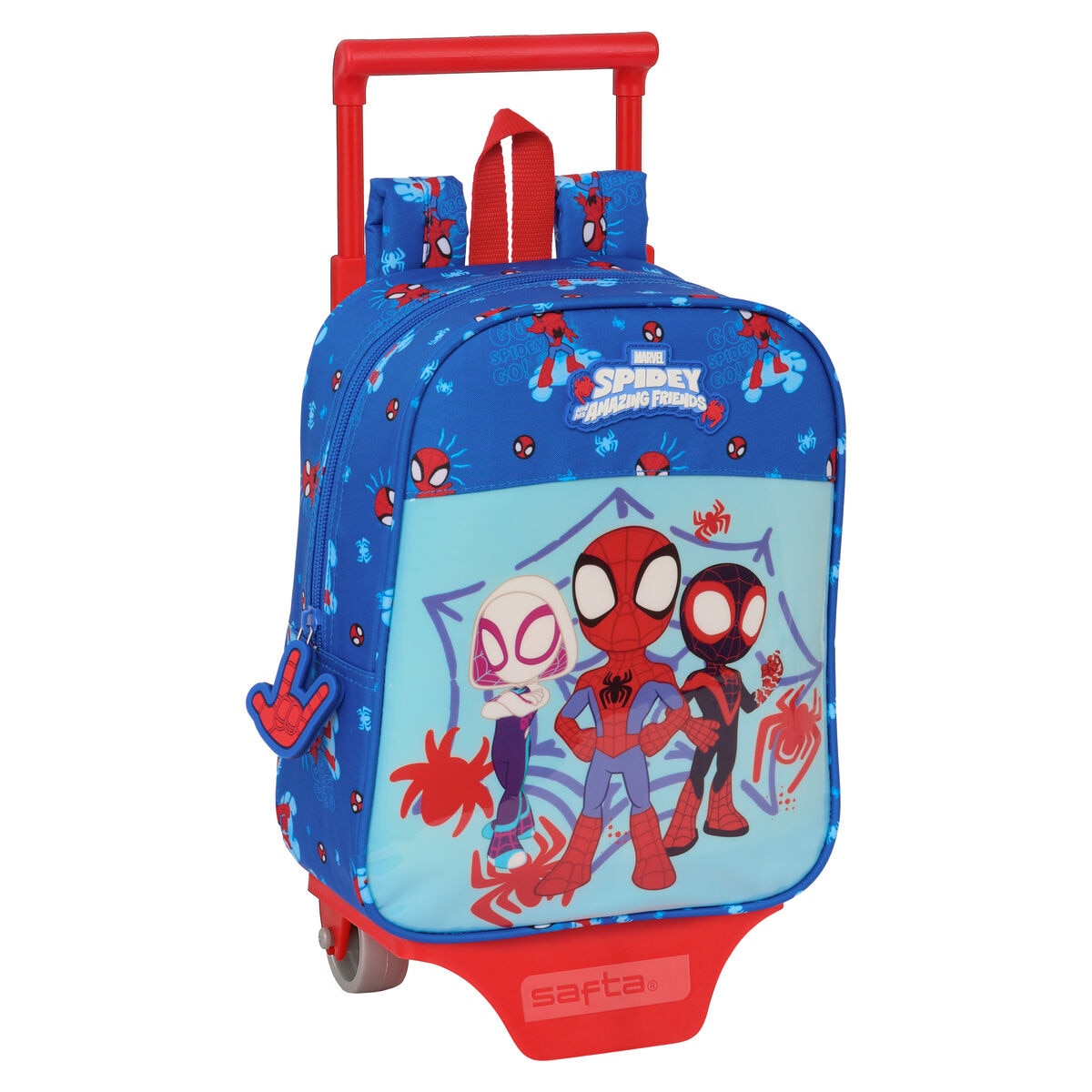 Rucsac pentru scoala cu roti Spidey, albastru, 22 x 27 x 10 cm - eMAG.ro