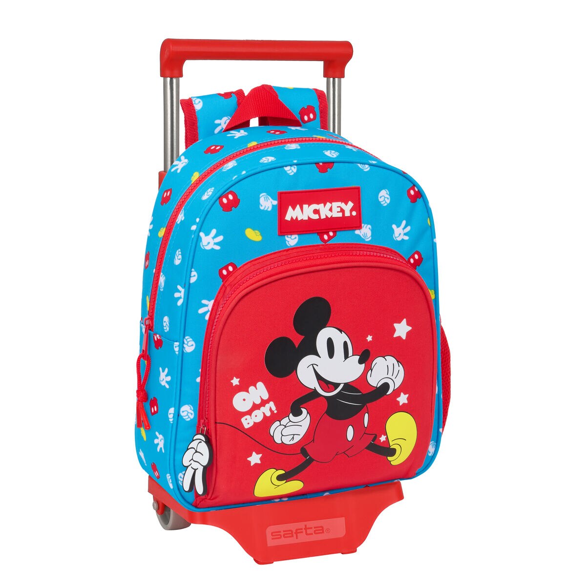 Rucsac scolar cu roti Mickey Mouse Clubhouse, 28 x 34 x 10 cm - eMAG.ro
