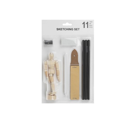 Set de desen, corp uman, lemn, 11 buc - eMAG.ro