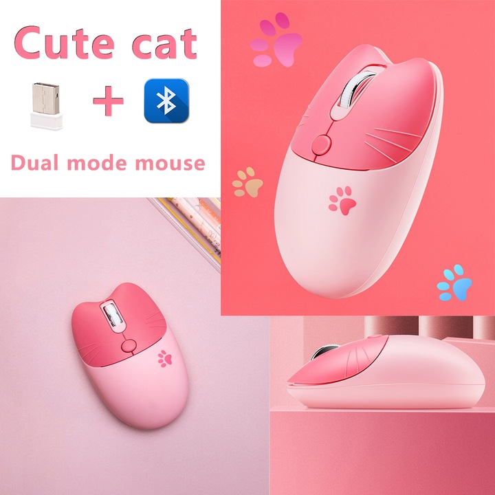 Mouse Wireless Fbirddek® M3DM Bluetooth si 2.4GHZ, Receptor USB ...