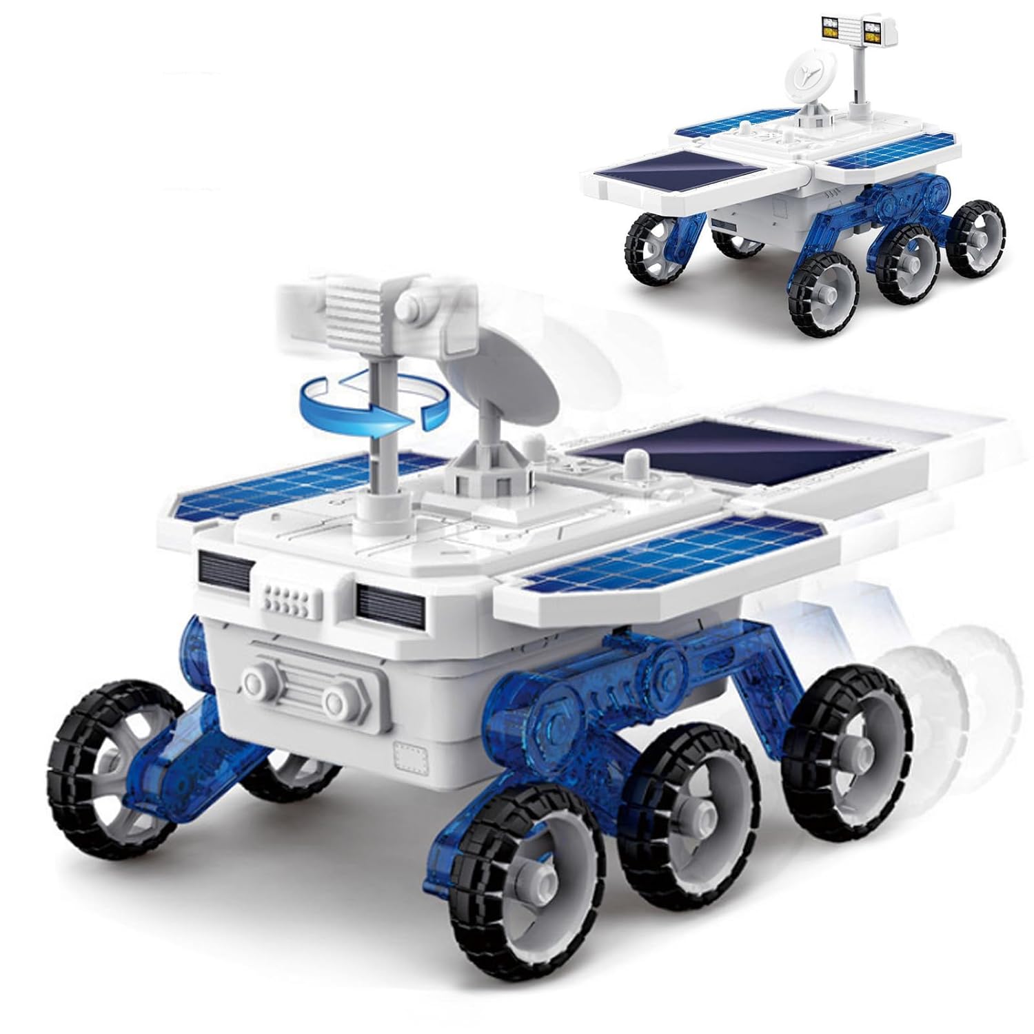 Set 2 bucati Masini spatiale tip puzzle, 6 roti pentru deplasare ...