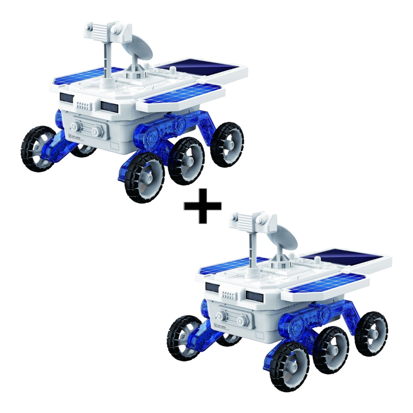 Set 2 bucati Masini spatiale tip puzzle, 6 roti pentru deplasare ...