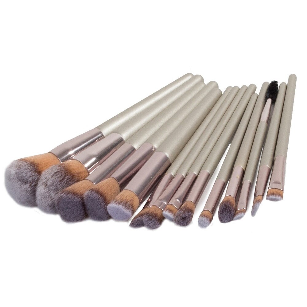 Set 14 Pensule Profesionale Pentru Make-Up, Borseta - eMAG.ro