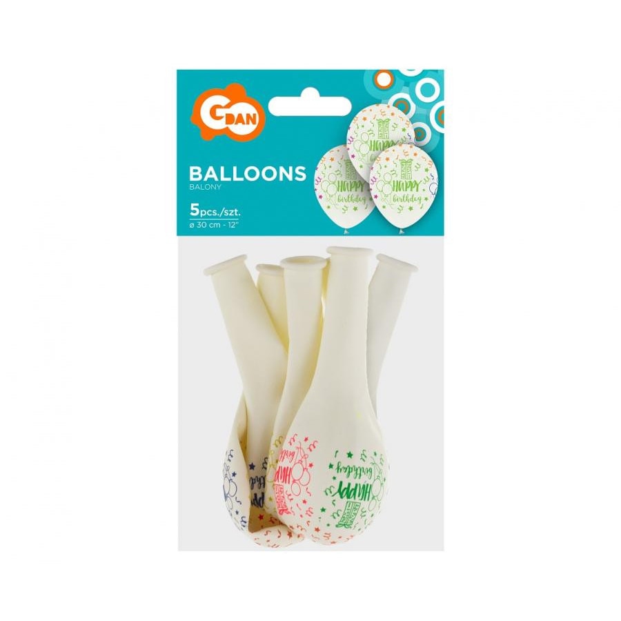 La multi ani Baloane colorate 5 bucati 12 inchi (30 cm) - eMAG.ro