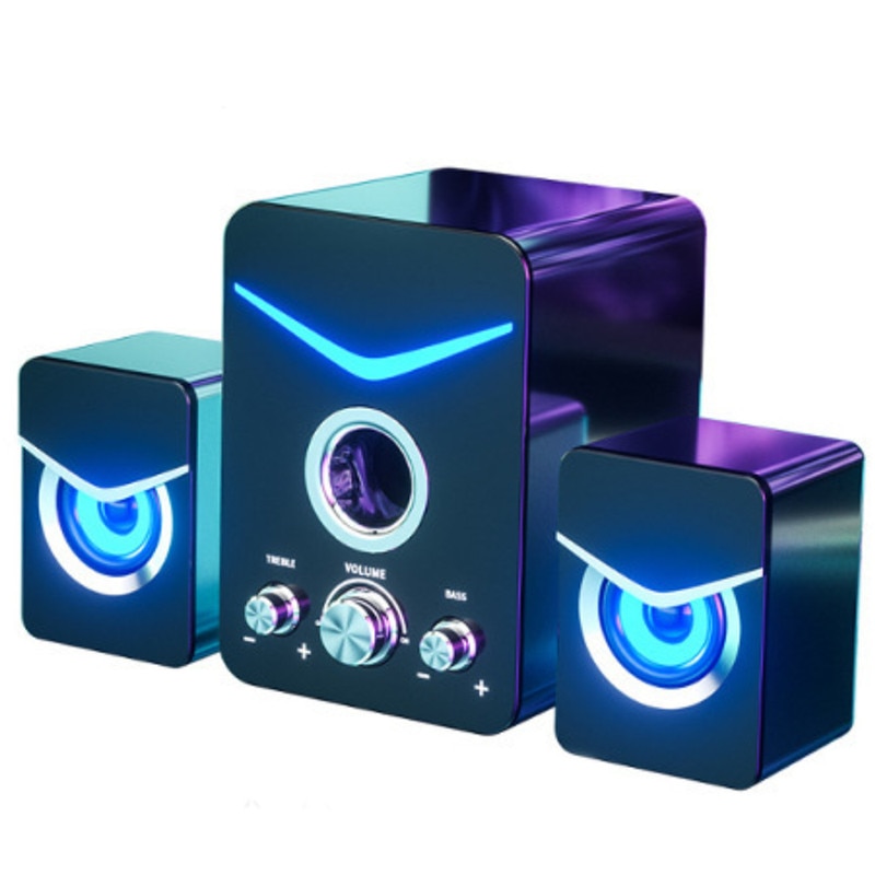 Set 3 boxe PC, combo desktop, Bluetooth 5.0, sunet surround 9D, efect ...