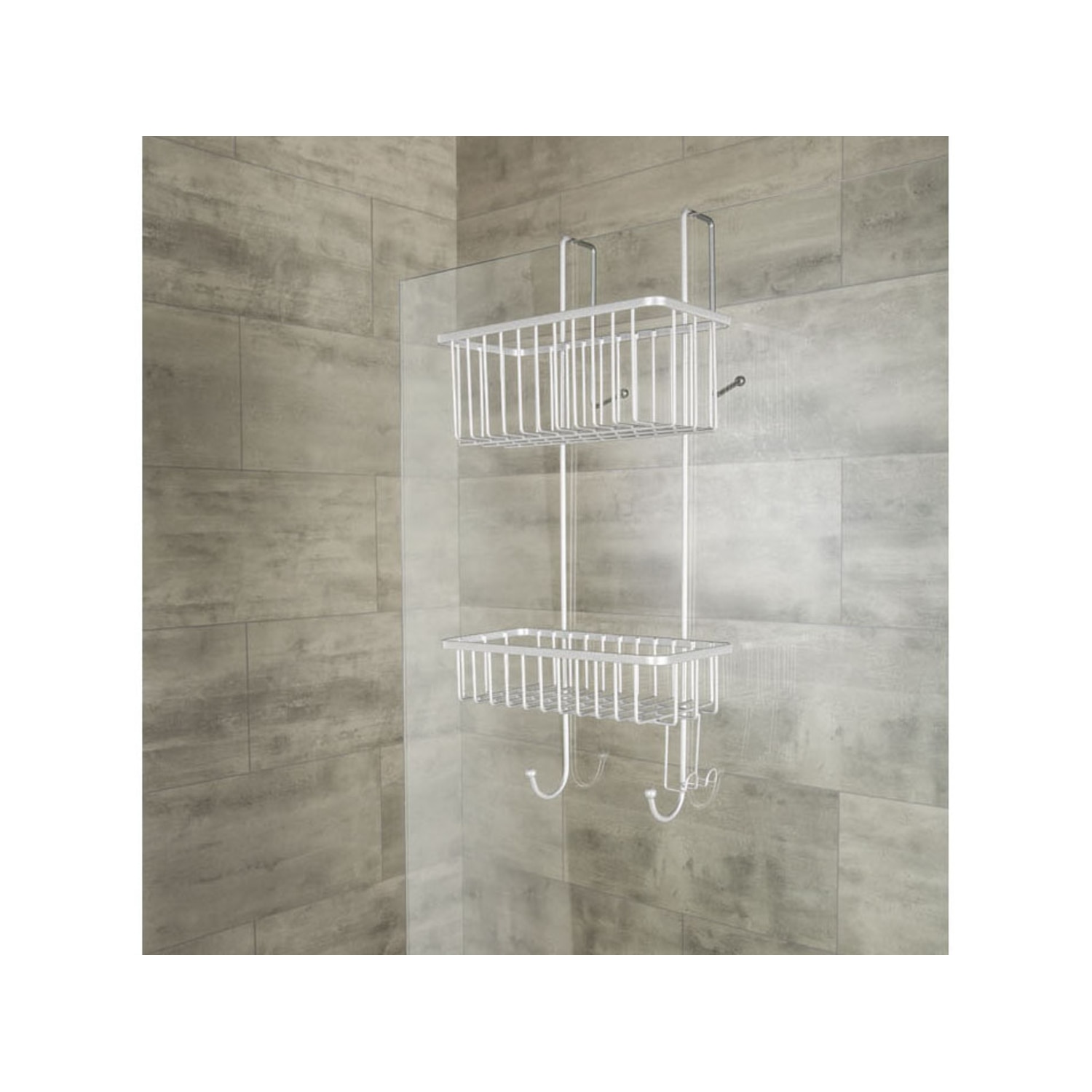 Raft de dus suspendat Livarno home, 25 x 55 x 23 cm, inox - eMAG.ro