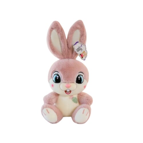 Jucarie din plus Iepurasul roz zambaret pentru copii, 50 cm - eMAG.ro