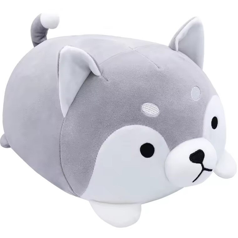 Jucarie de plus Malvys®, Husky, Gri/Alb, 35 cm - eMAG.ro