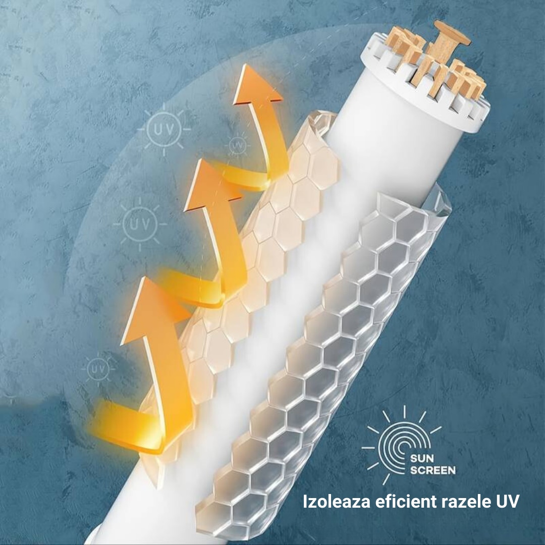 Uscator de rufe, din lemn rezistent, reglabil, 16 bete de sustinere ...