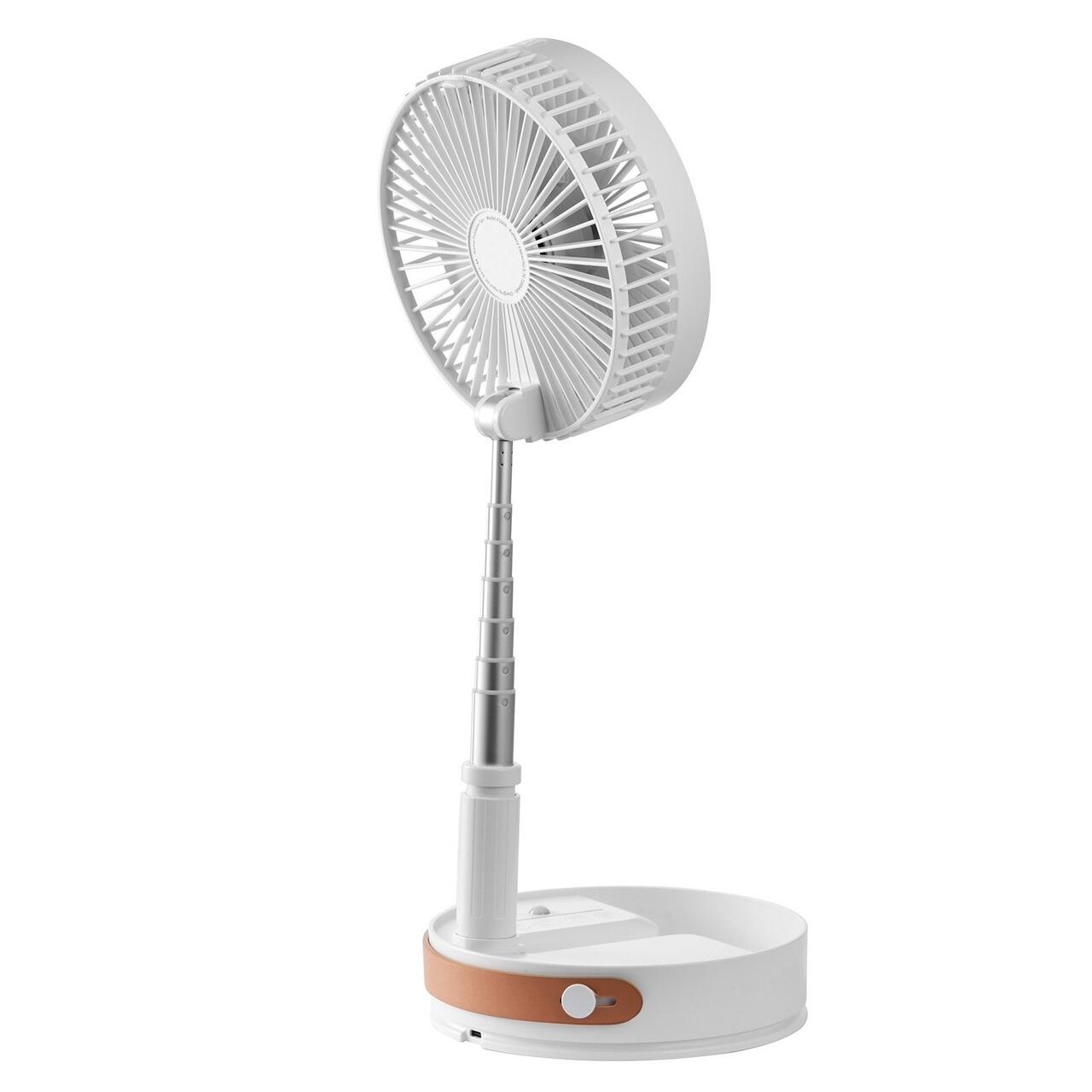 Ventilator cu acumulator, pliabil si extensibil, Inaltime 920 mm, Alb ...