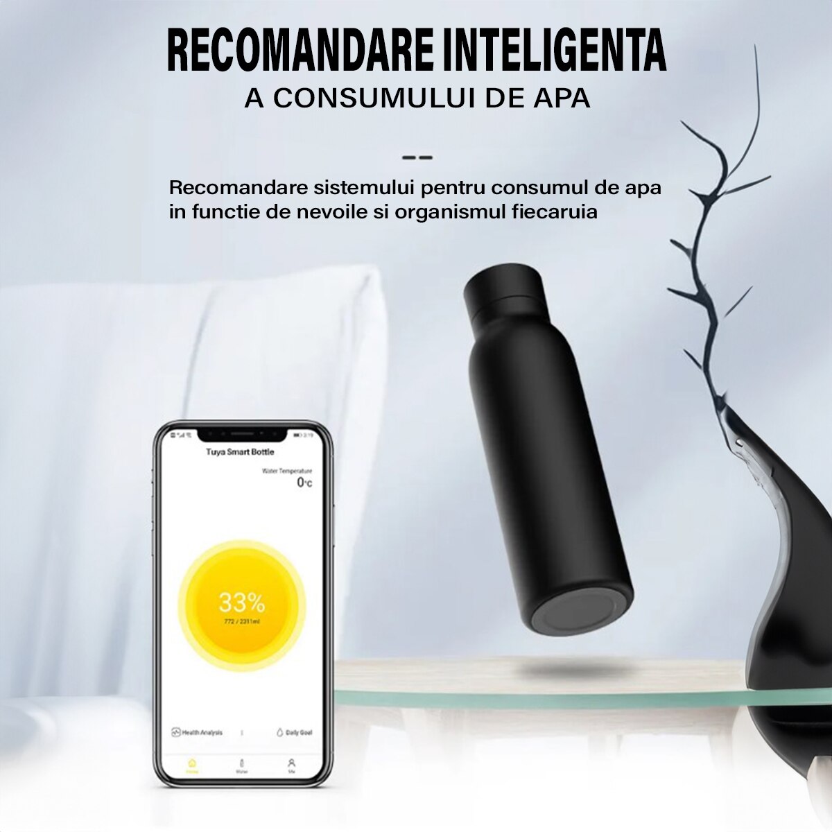 Termos Inteligent cu afisaj Led si Ecran Tactil VisionHub®, indicator ...