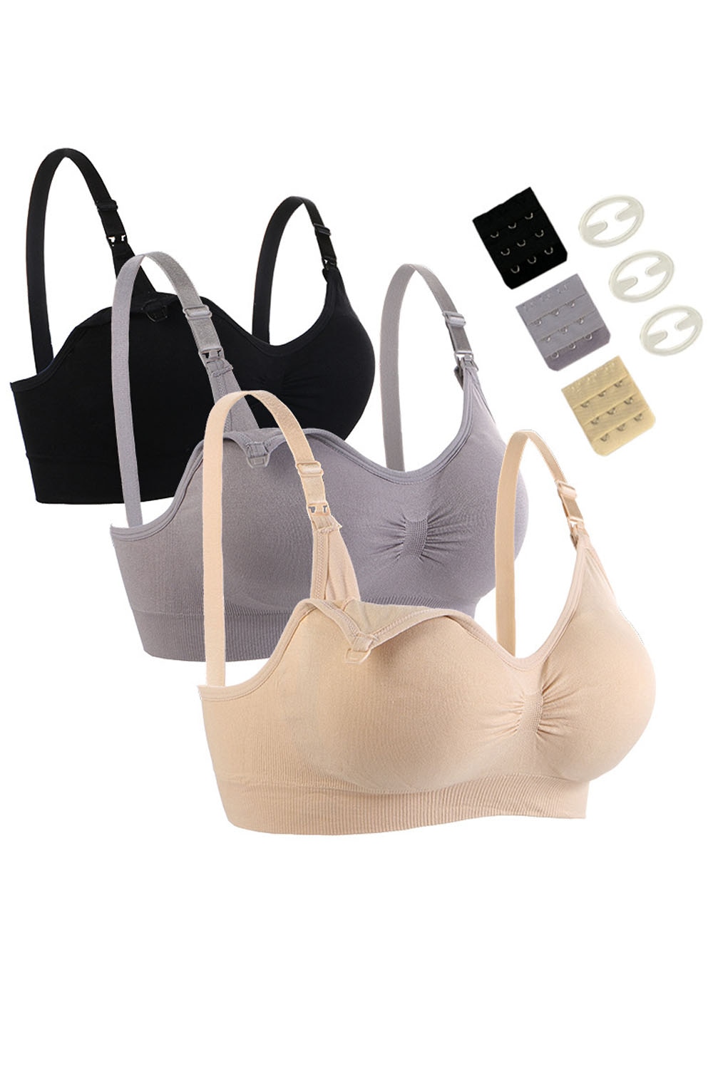 Set 3 sutiene pentru alaptare, Axroad Mall, 90% nylon+10% spandex ...