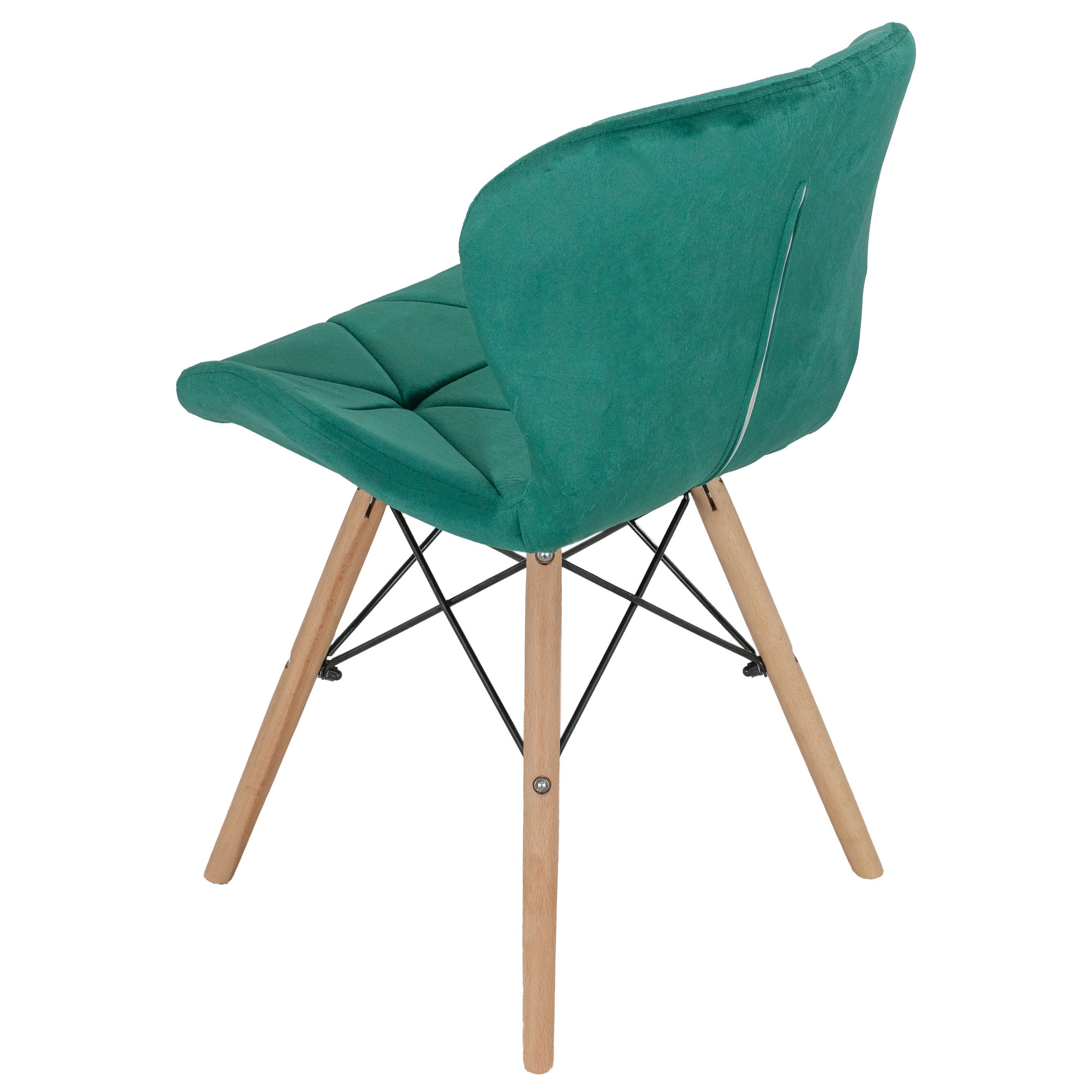 Scaun DENVER Oslo, catifea verde, model scandinav, sezut tip scoica ...