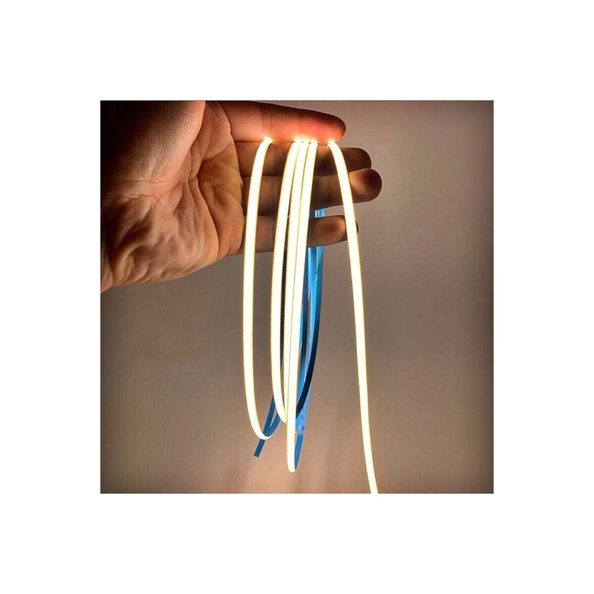 Banda LED COB, latime 3mm, 12V, 5 metri, 12W/metru, 20000 h, Alb Rece ...