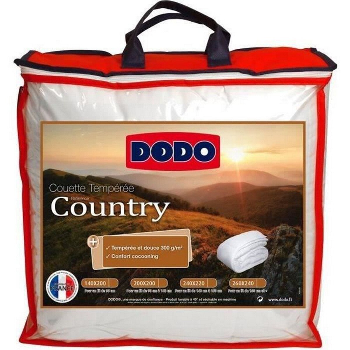 Pilota de pat Dodo Country, control temperatura, moale, 220x240cm, alb ...