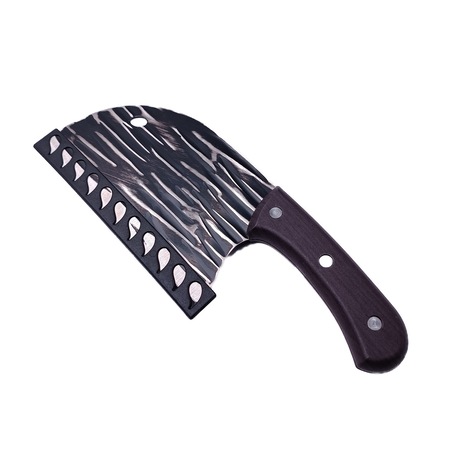 Cutit Satar cu Lama Forjata, Maner de Lemn, Protectie Lama, Agatatoare ...