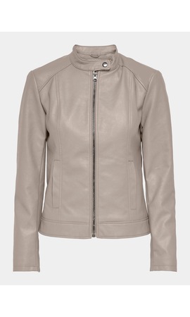 Geaca dama, JdY, Piele ecologica, Bej - eMAG.ro