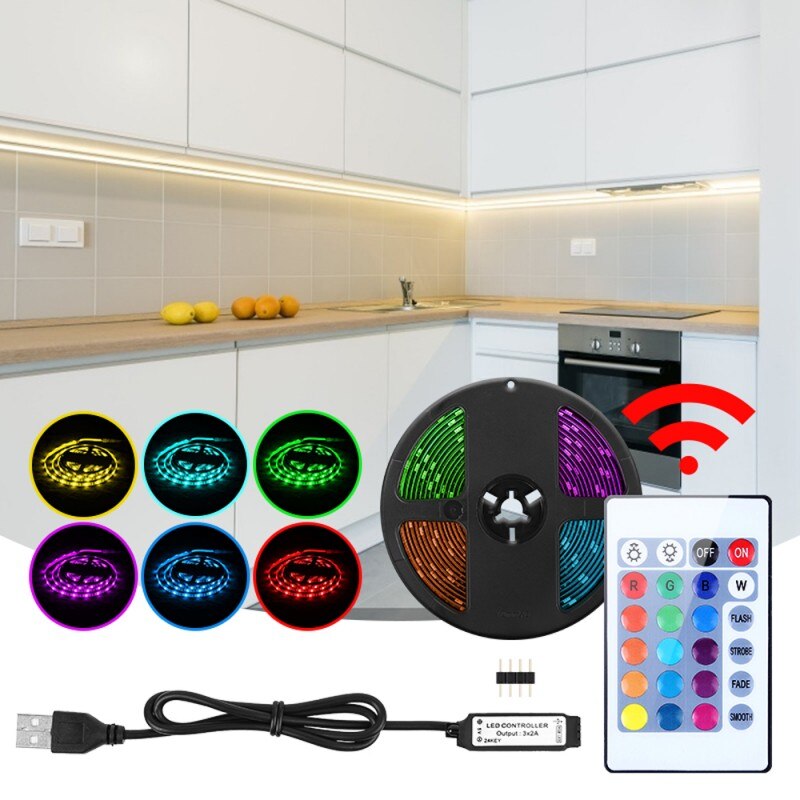 Banda LED RGB TRIP™ 5 metri, Interior IP20, 60 leduri/m 5050 RGB ...