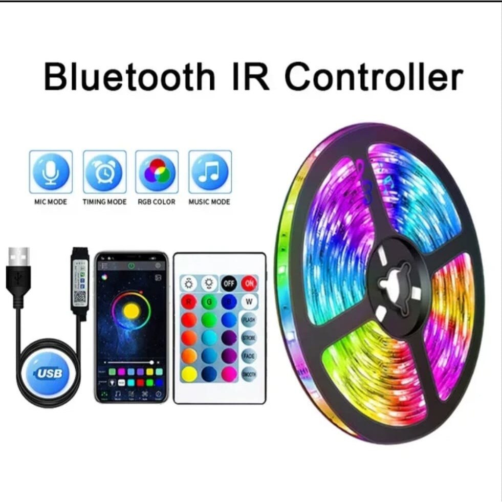 Banda LED RGB TRIP™ 5 metri, Interior IP20, 60 leduri/m 5050 RGB ...