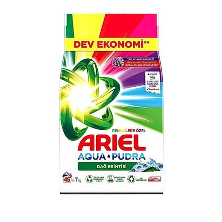 Detergent rufe pudra, Ariel Profesional, Aqua Pudra, automat, 7 kg, 46 ...