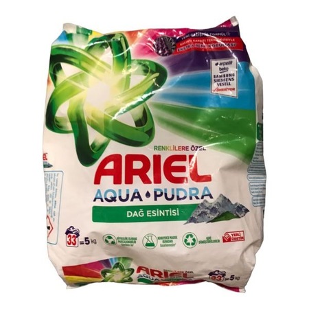 Detergent rufe pudra, Ariel Professional, Aqua Pudra, automat, 5 kg, 33 ...