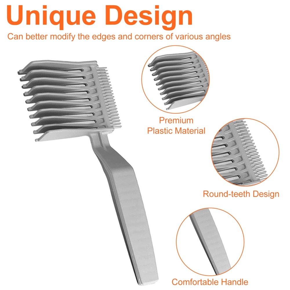 Pieptene tuns, 2 buc, Maner lung, Gri - eMAG.ro