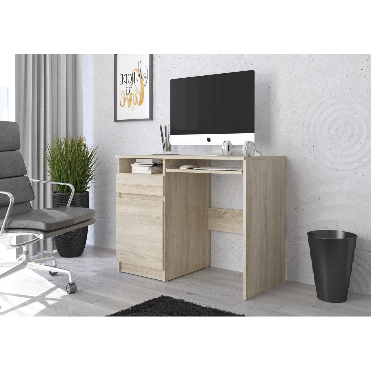 Birou, PVC, N-35L sonoma, 76x50x96 - eMAG.ro