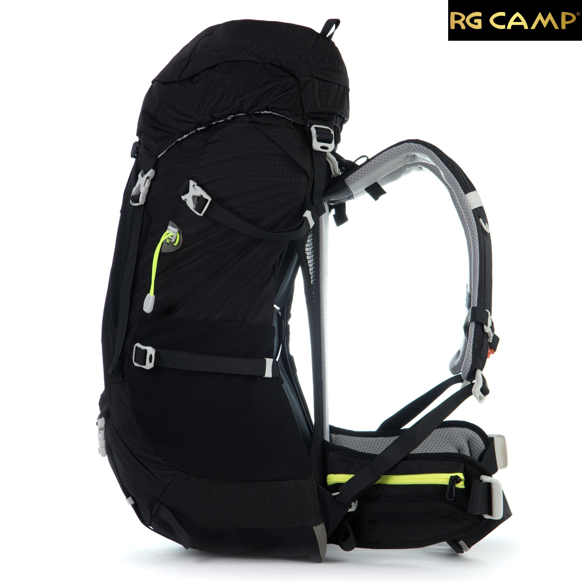 Раница, RG Camp, 50L, включен дъждобран, черен - eMAG.bg
