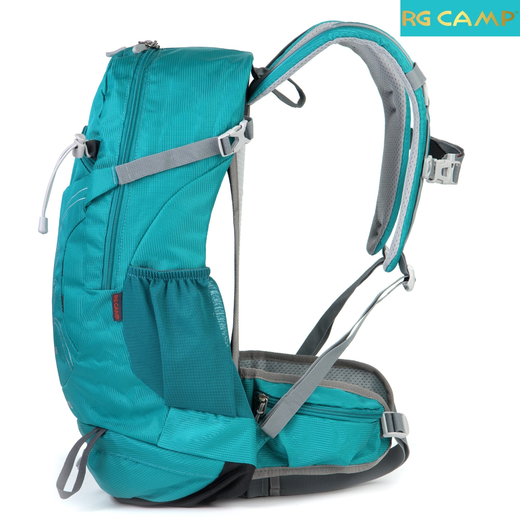 Трекинг раница, RG Camp, включен дъждобран, тюркоаз, 25L - eMAG.bg