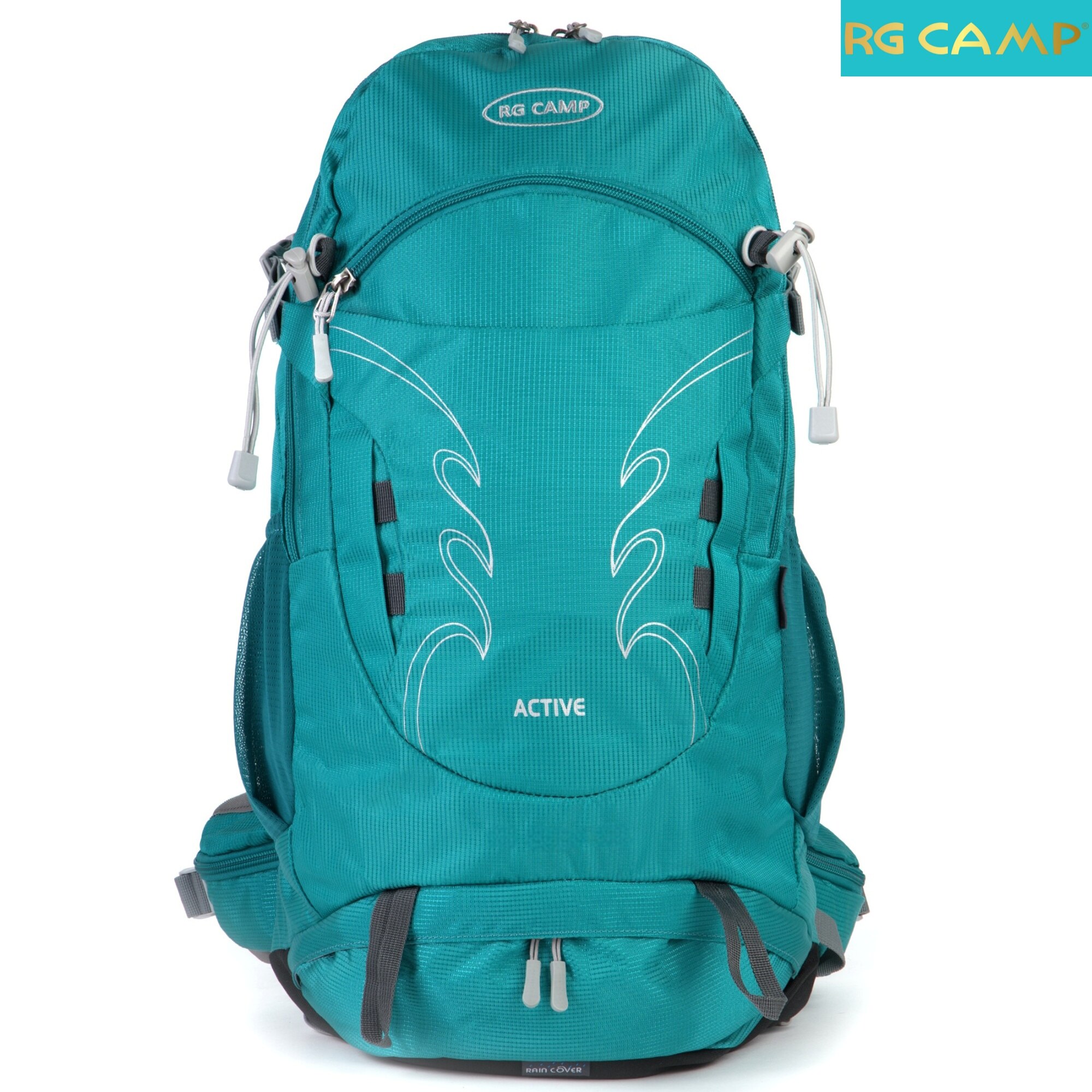 Трекинг раница, RG Camp, включен дъждобран, тюркоаз, 25L - eMAG.bg