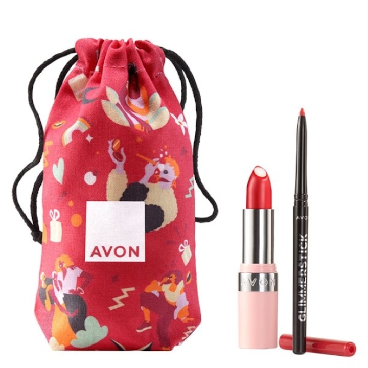 Set cadou Hydramatic Iconic Red Lip, Avon - Ruj Mat Hydramatic Hydra ...