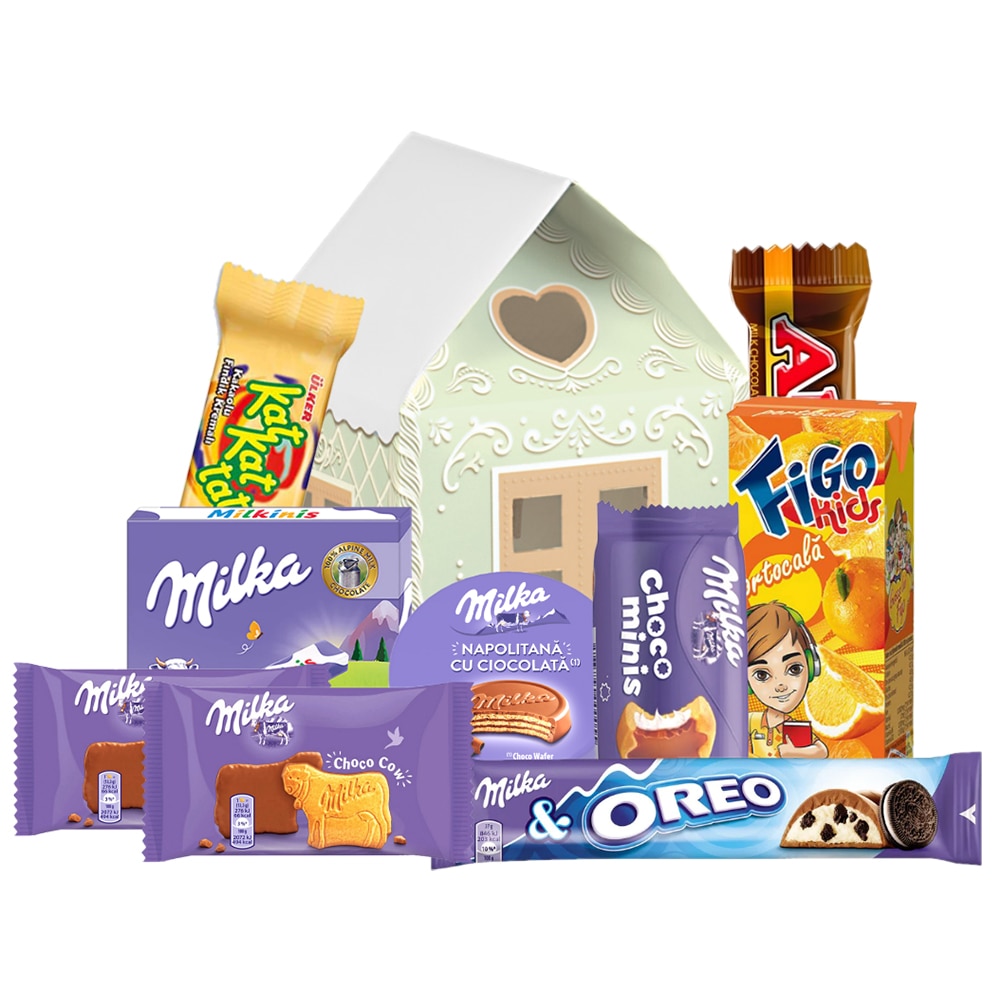 Pachet cadou pentru copii - Milka Milkinis, Milka ChocoCow 2*40g, Milka ...