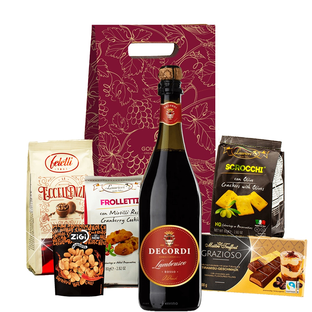 Pachet cadou - Decordi Lambrusco - origine Italia 0.75l, Praline de ...