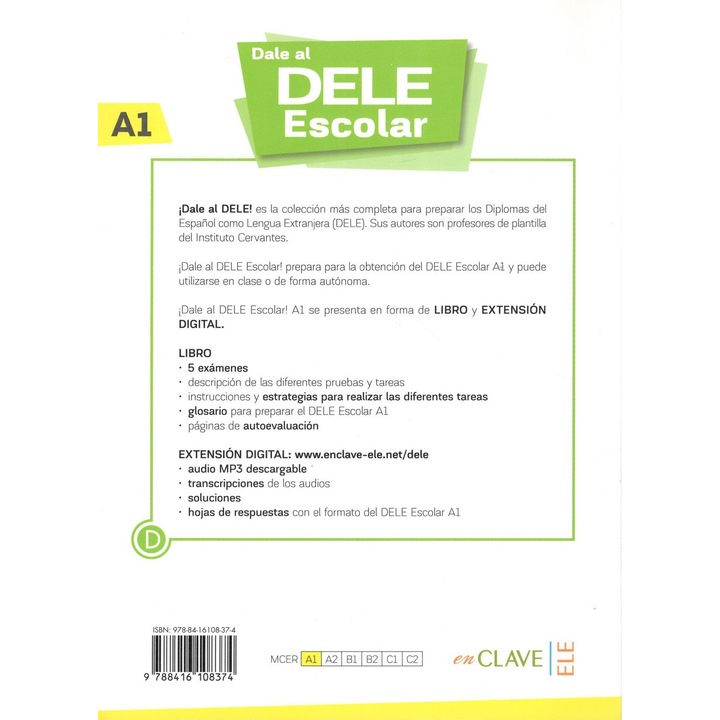 Dale al DELE Escolar A1 ; Roberto Bolano - eMAG.ro