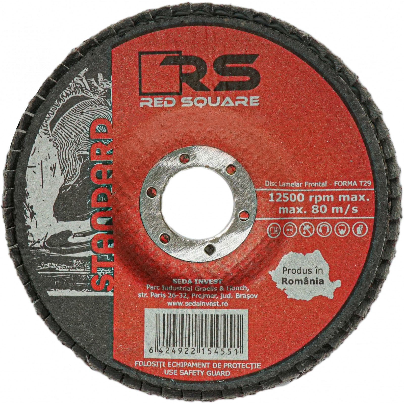 Disc lamelar frontal pentru metal, Red Square Standard, 115 x 22.23 mm ...