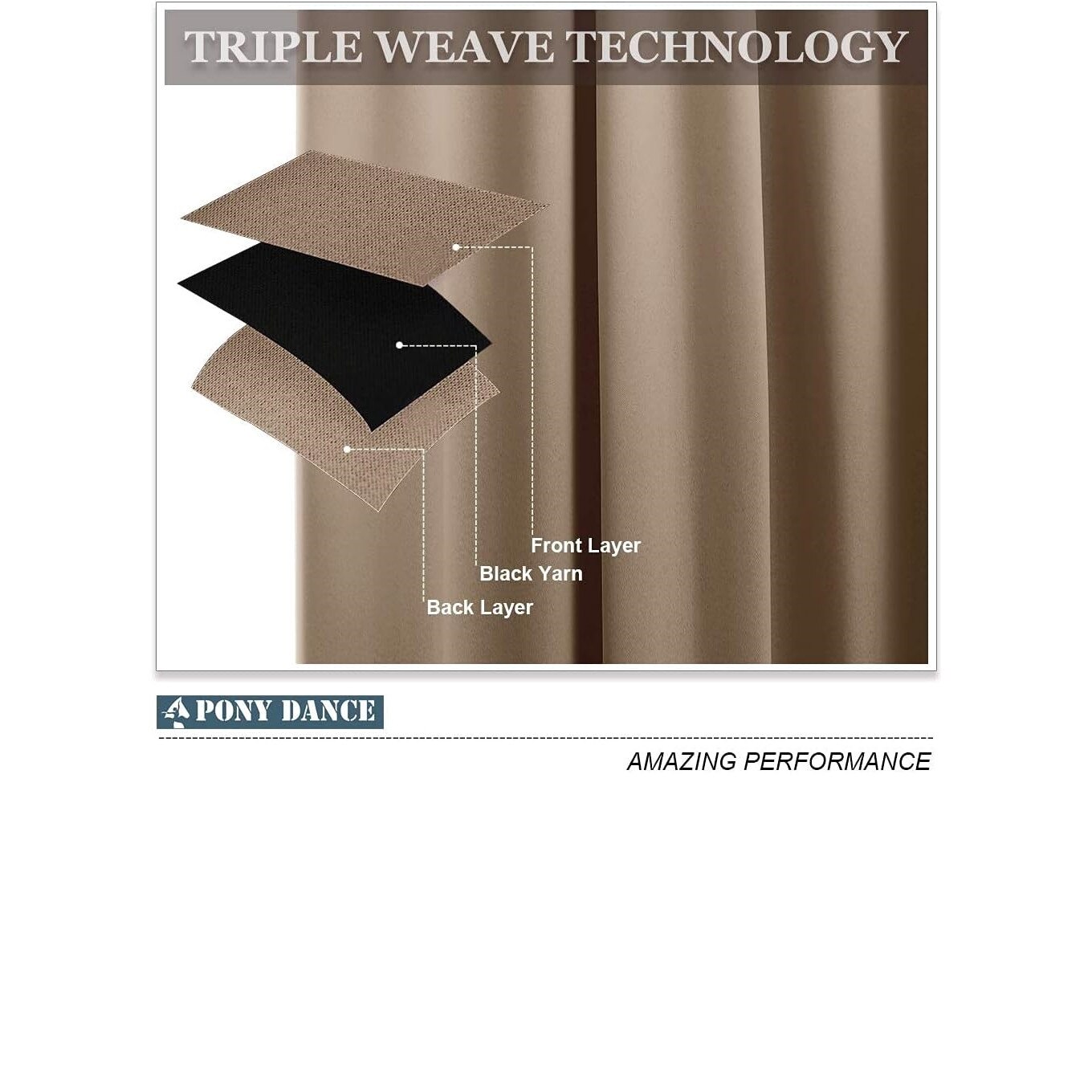 Set de 2 perdele opace PONY DANCE, termoizolante, 145 x 140 cm ...