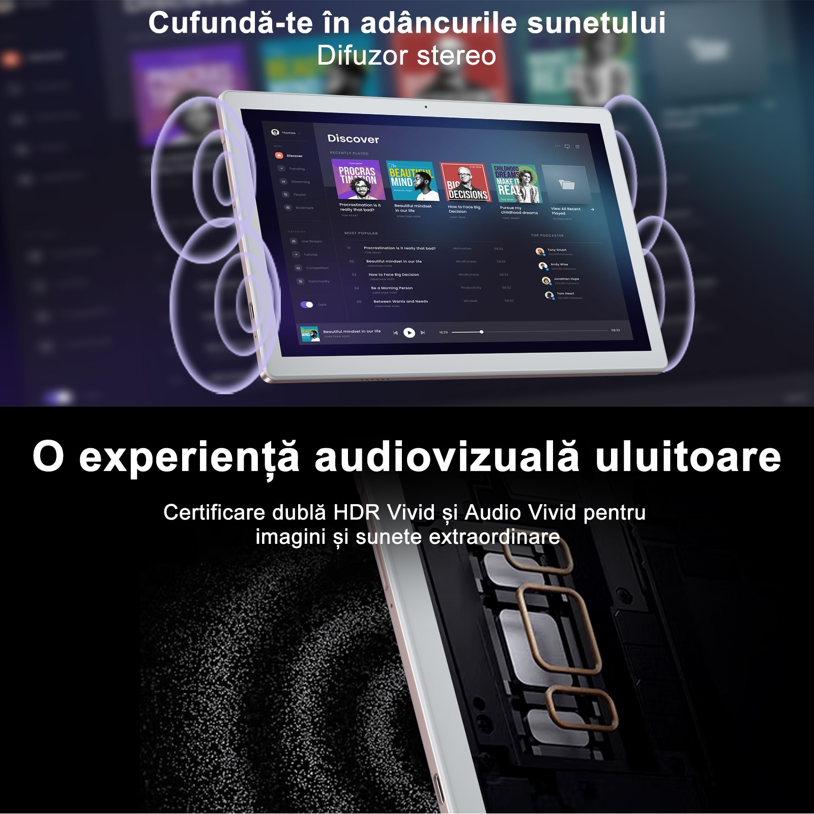 Tableta 10 inchi Android 13 cu 12GB RAM+128GB ROM Octa-Core 2.0 GHz ...