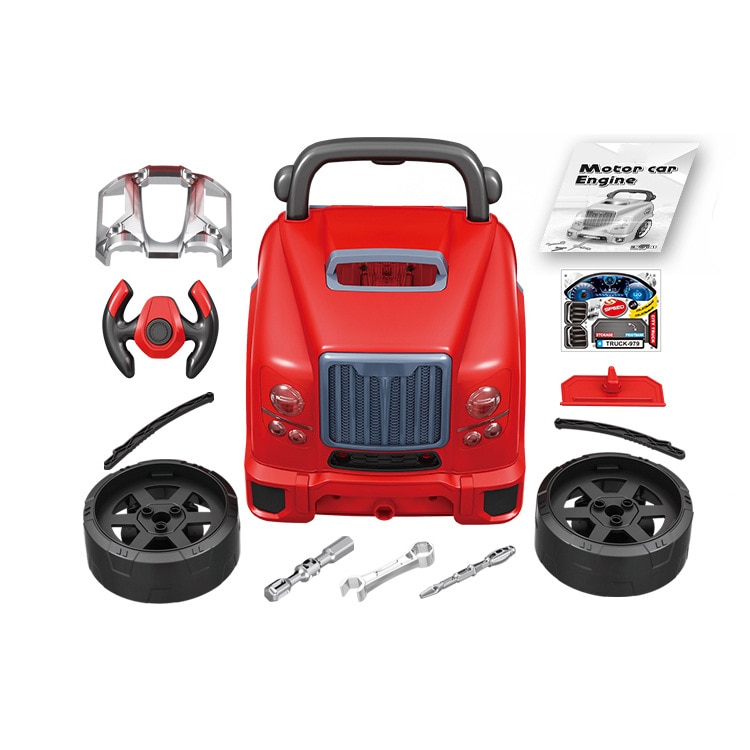 Set mecanic auto, cu 59 de unelte si accesorii, cu roti, design de ...