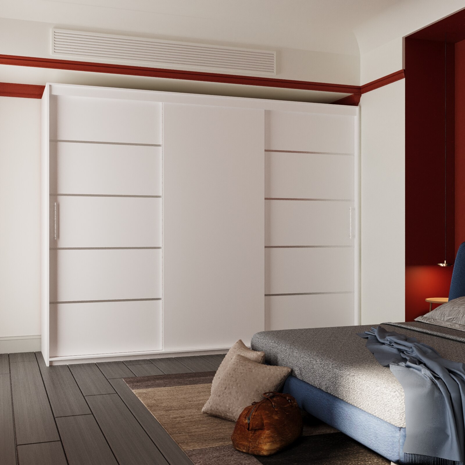 Dressing Nordis Alb 230 x 50 x 200 cm - eMAG.ro