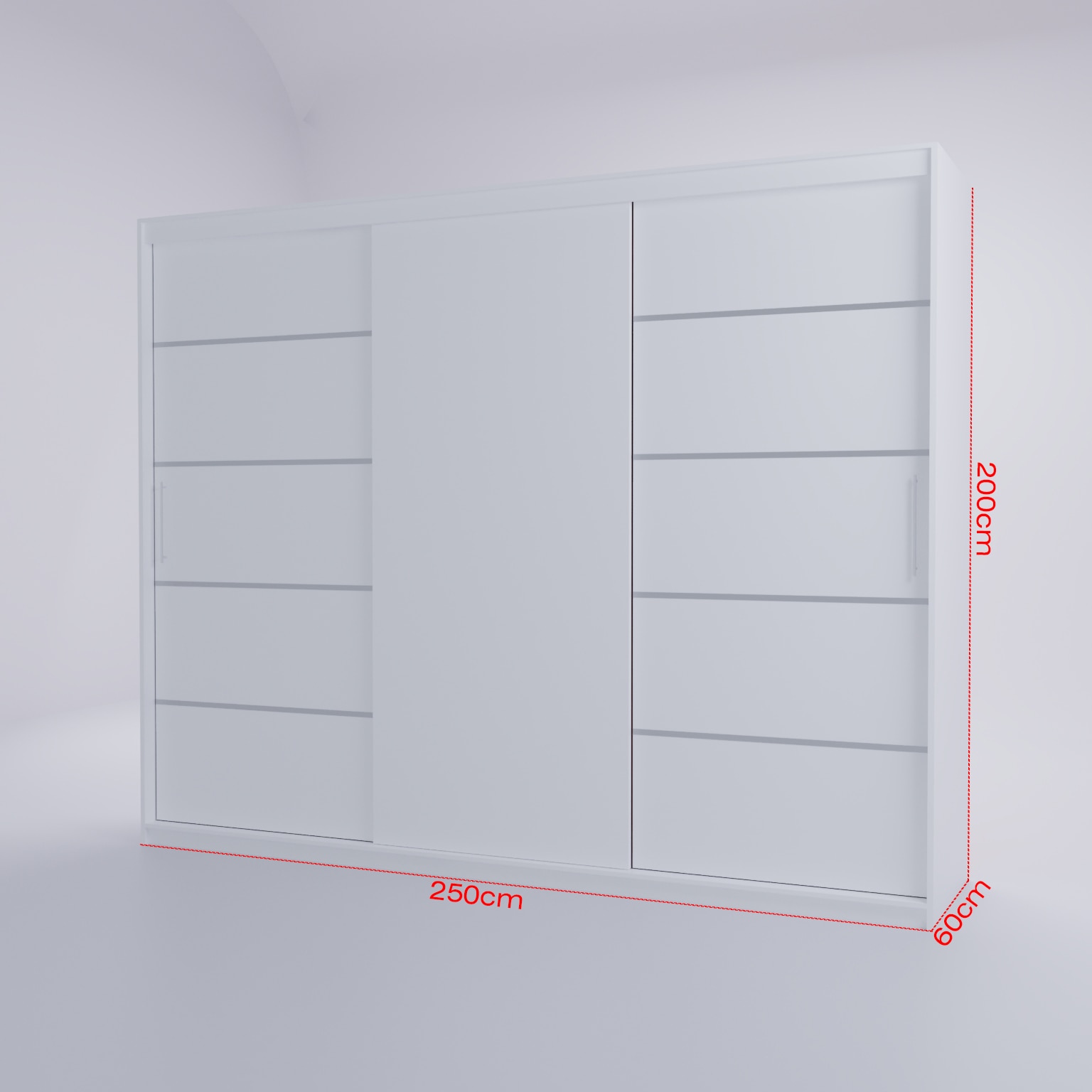 Dressing Nordis Alb 230 x 50 x 200 cm - eMAG.ro