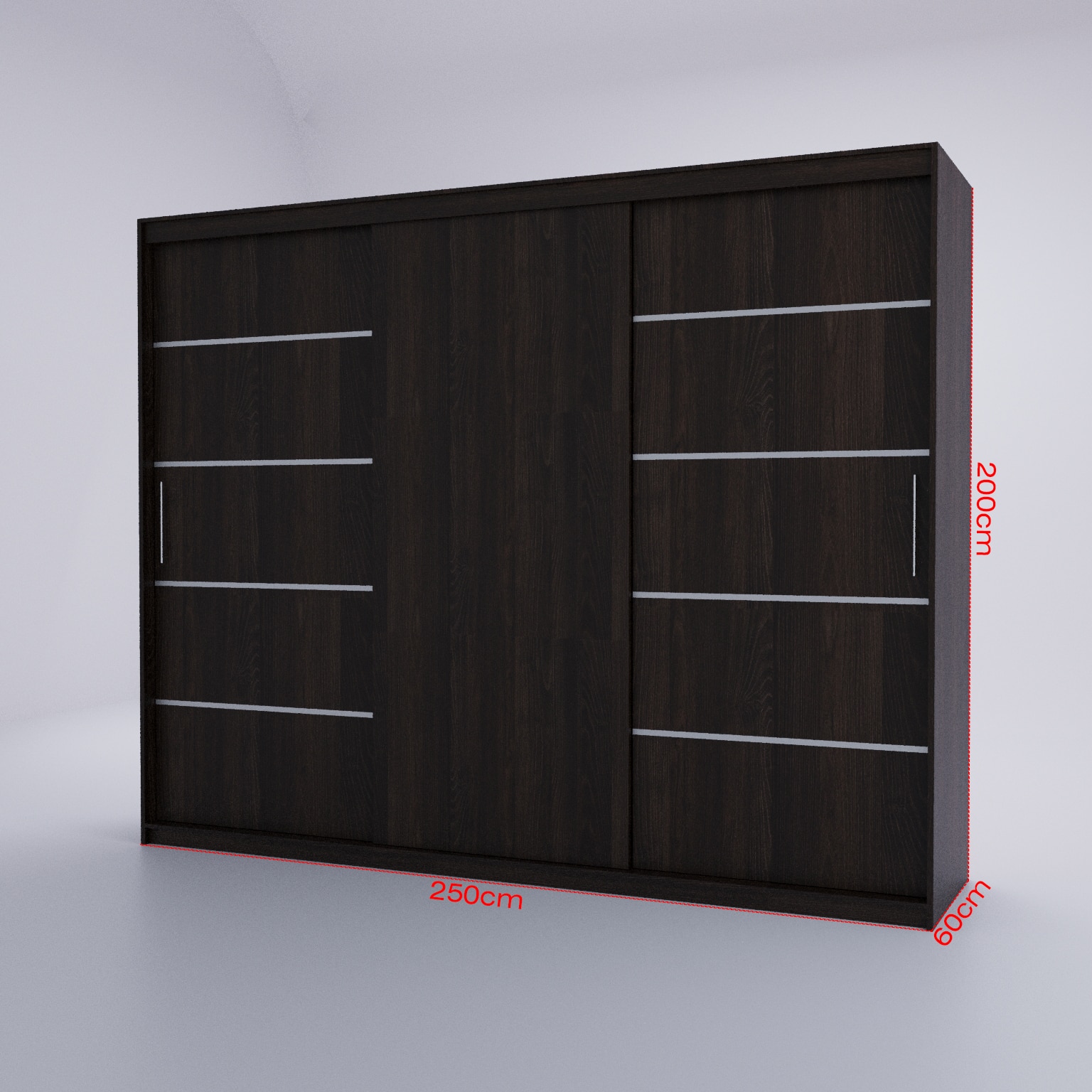 Dressing Nordis Wenge 230 x 50 x 200 cm - eMAG.ro