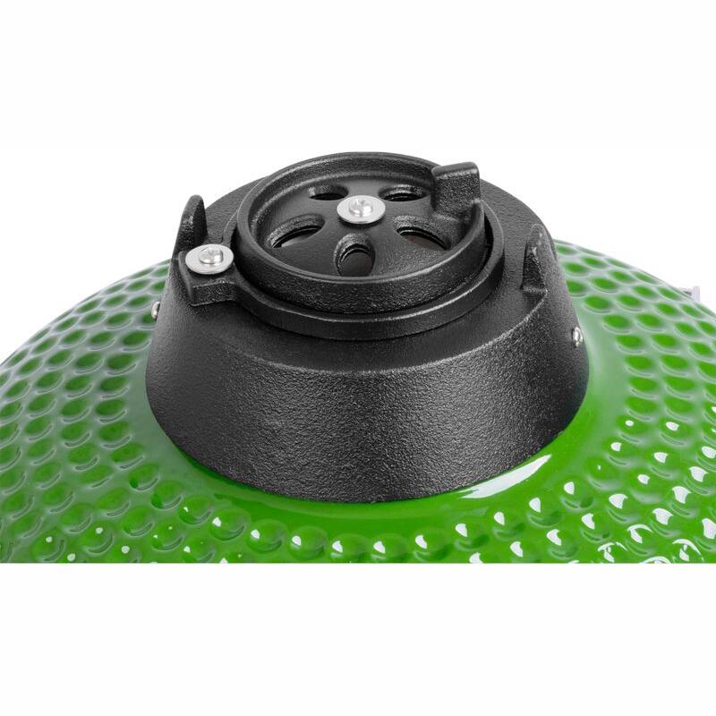 Gratar gradina cu carbuni, grill rotund, ceramic, cu roti, capac ...