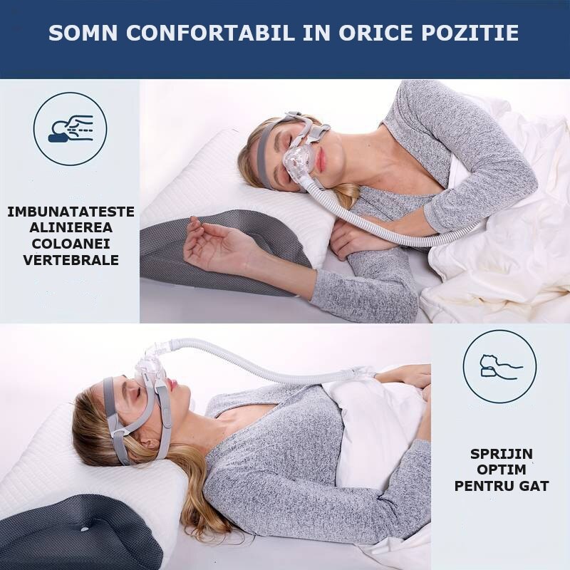 Perna Ortopedica Cervicala GREATON, Vascoelastica, Pentru Dormit, Cu ...
